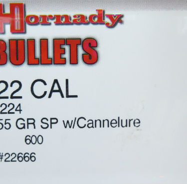 Hornady .224 Vmax projectiles BULK - Hall's O'Reilly's Firearms Online
